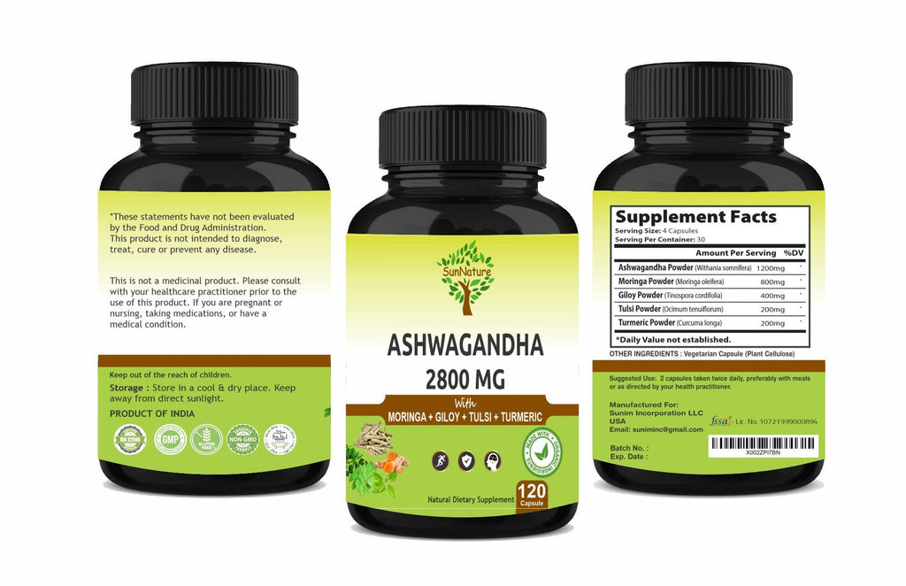 natural stress relief ashwagandha capsules