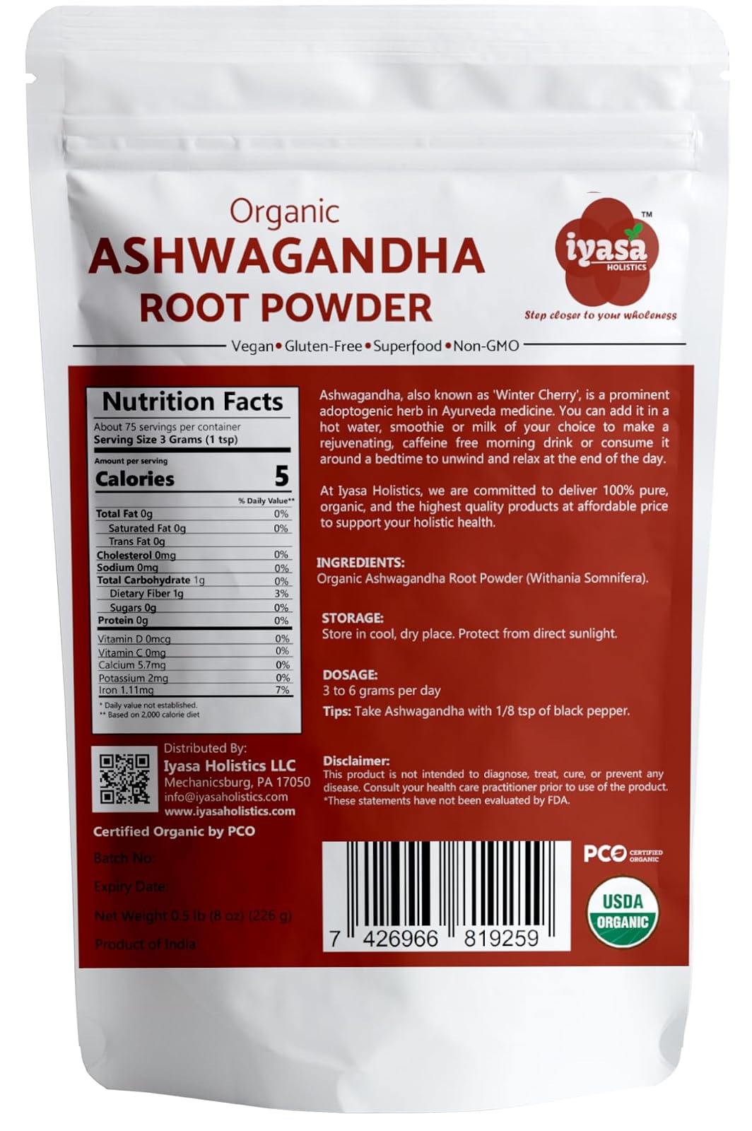 natural stress relief ashwagandha powder