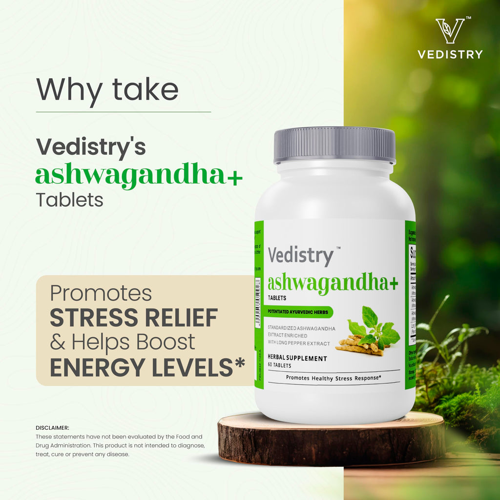 Natural stress relief ashwagandha supplement