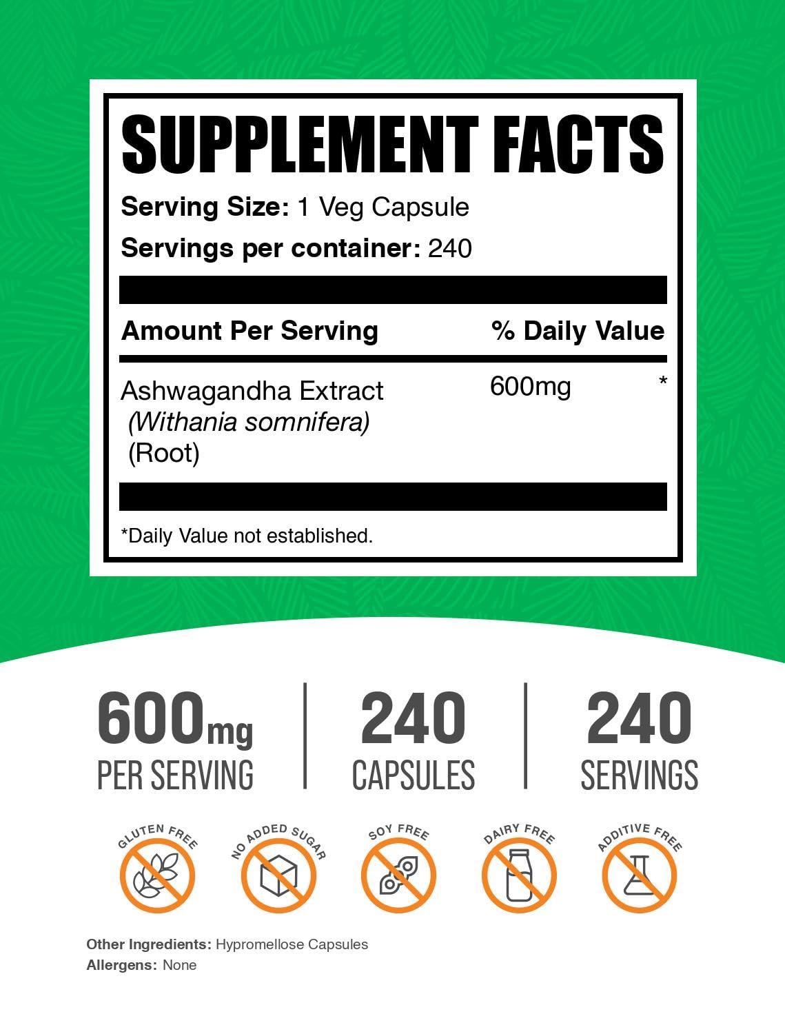 natural stress relief ashwagandha supplement