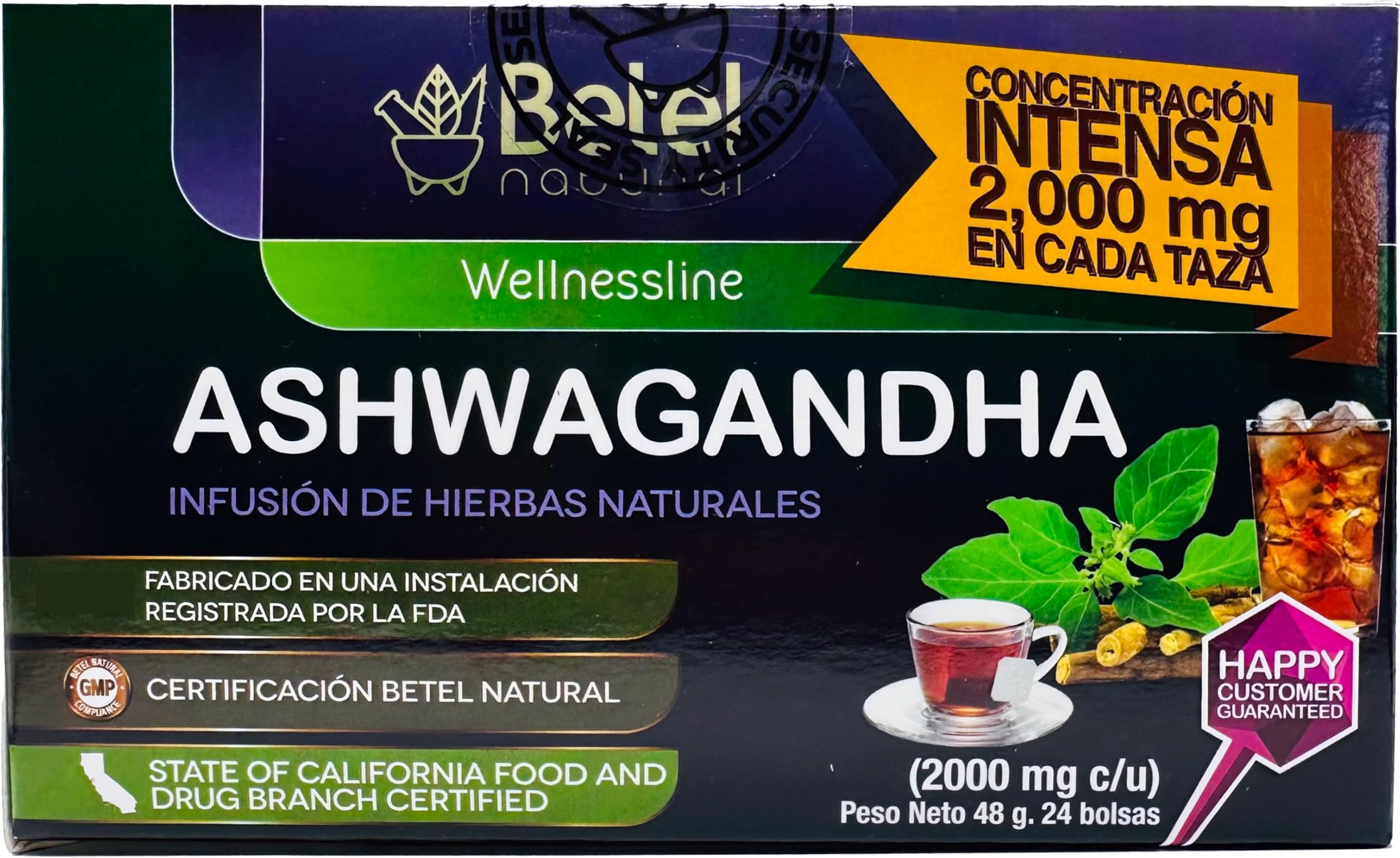 Natural stress relief ashwagandha tea