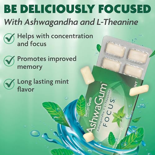 Natural stress relief chewing gum