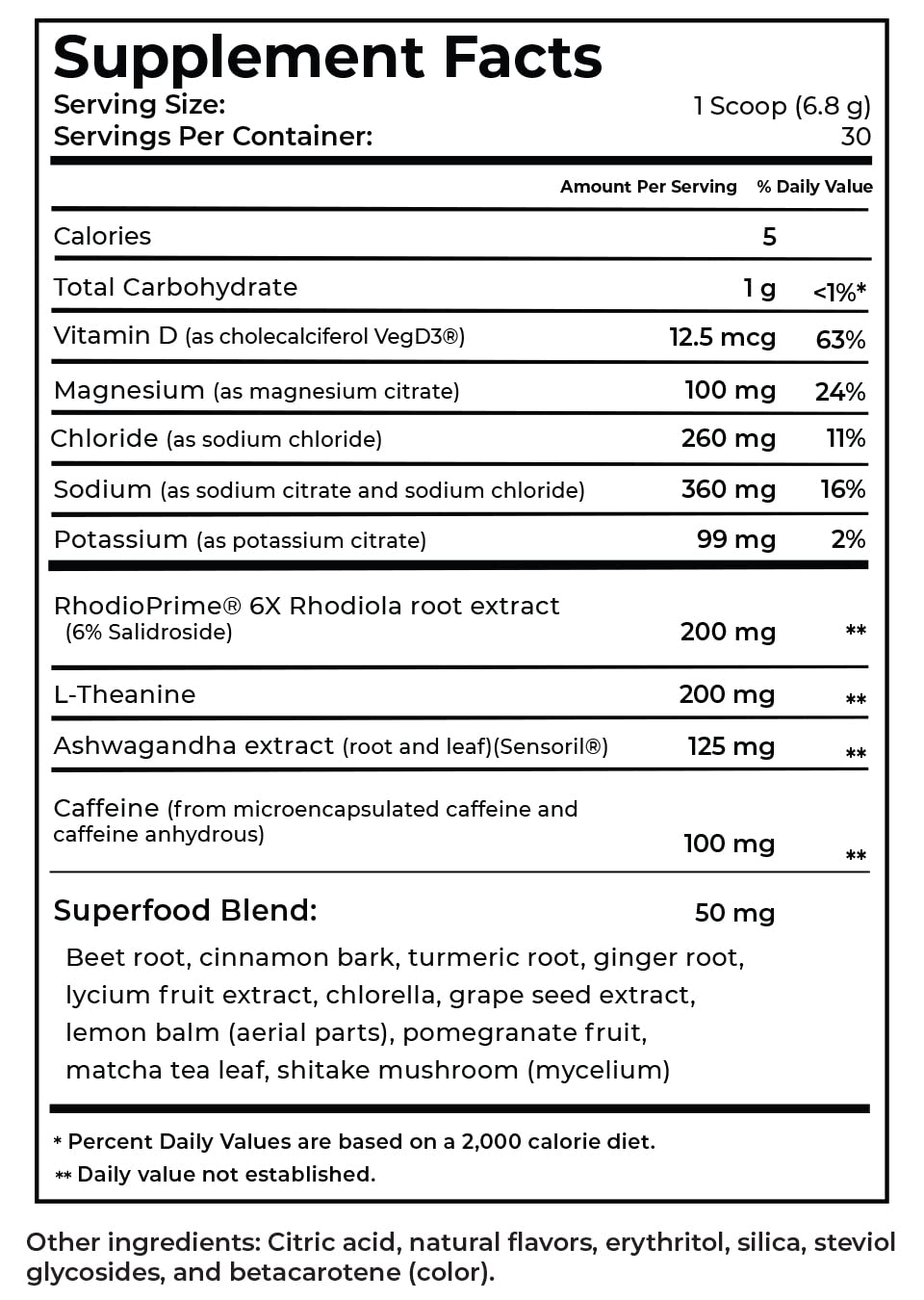 natural stress relief drink mix