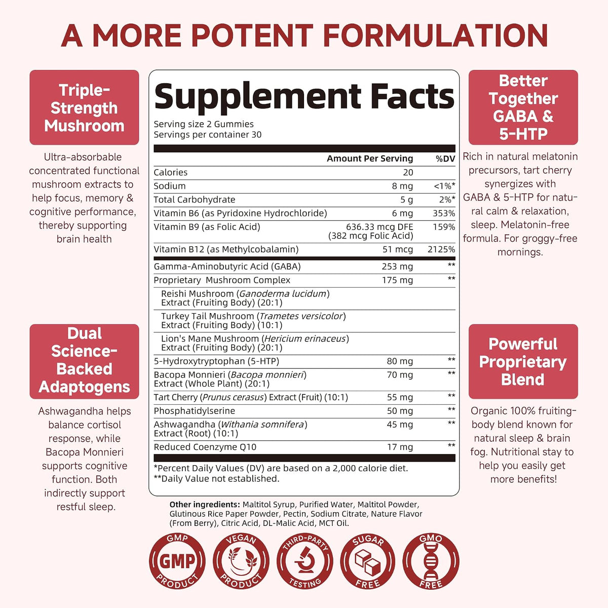 Natural stress relief GABA gummies