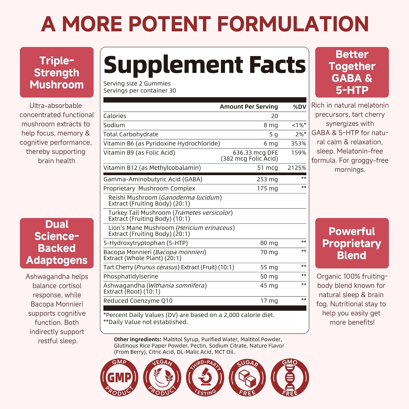 Natural stress relief GABA gummies