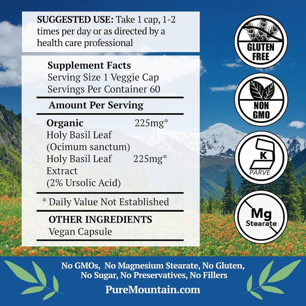 Natural stress relief Holy Basil supplement