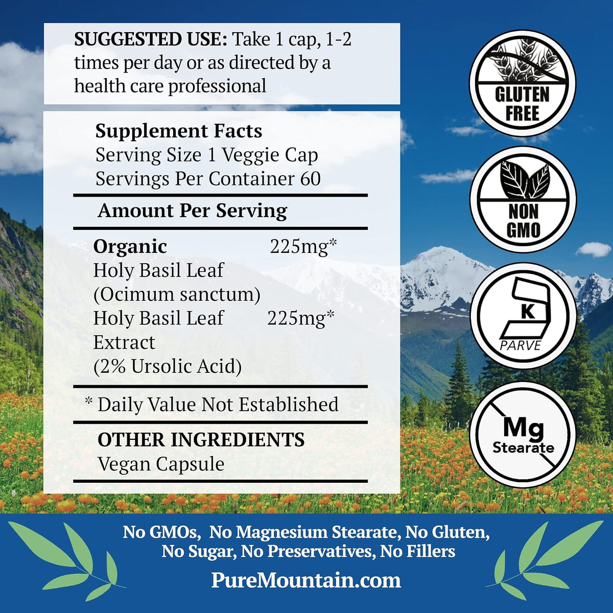 Natural stress relief Holy Basil supplement