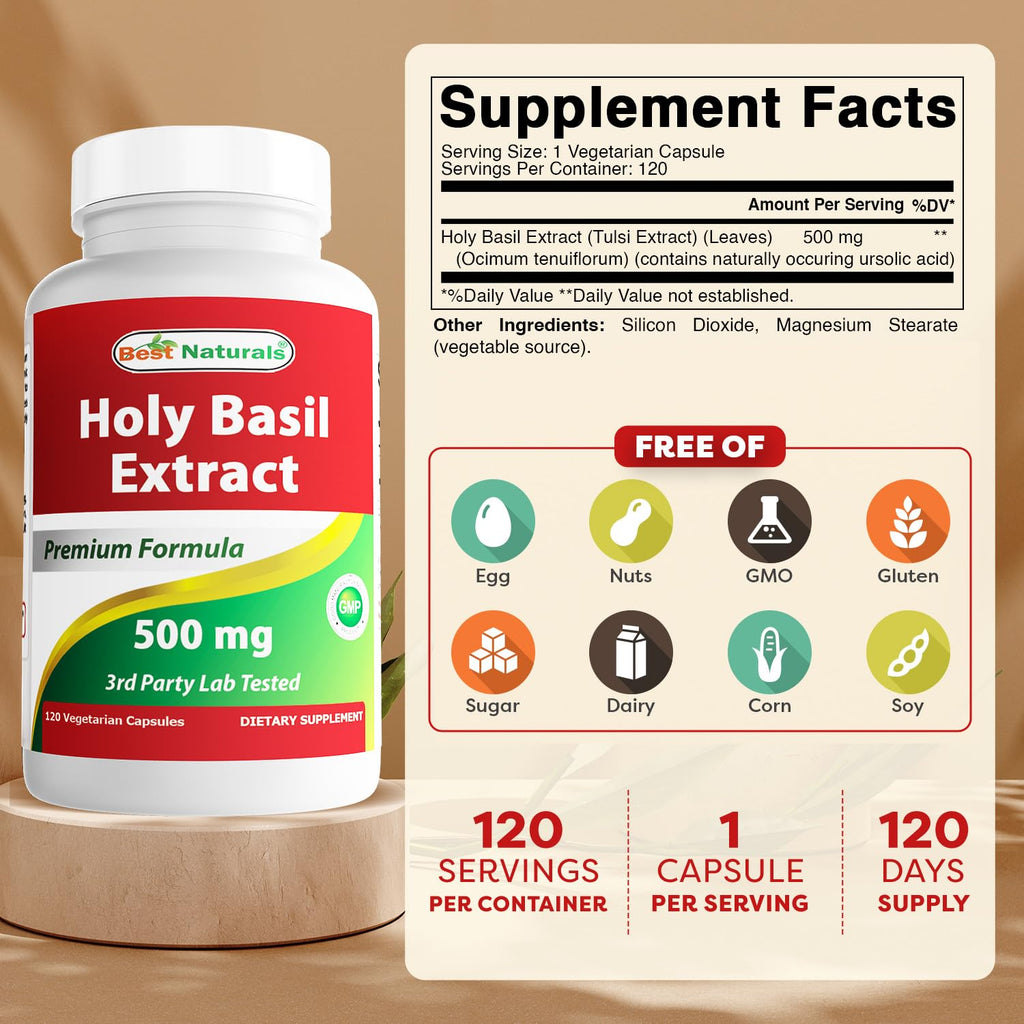 natural stress relief holy basil