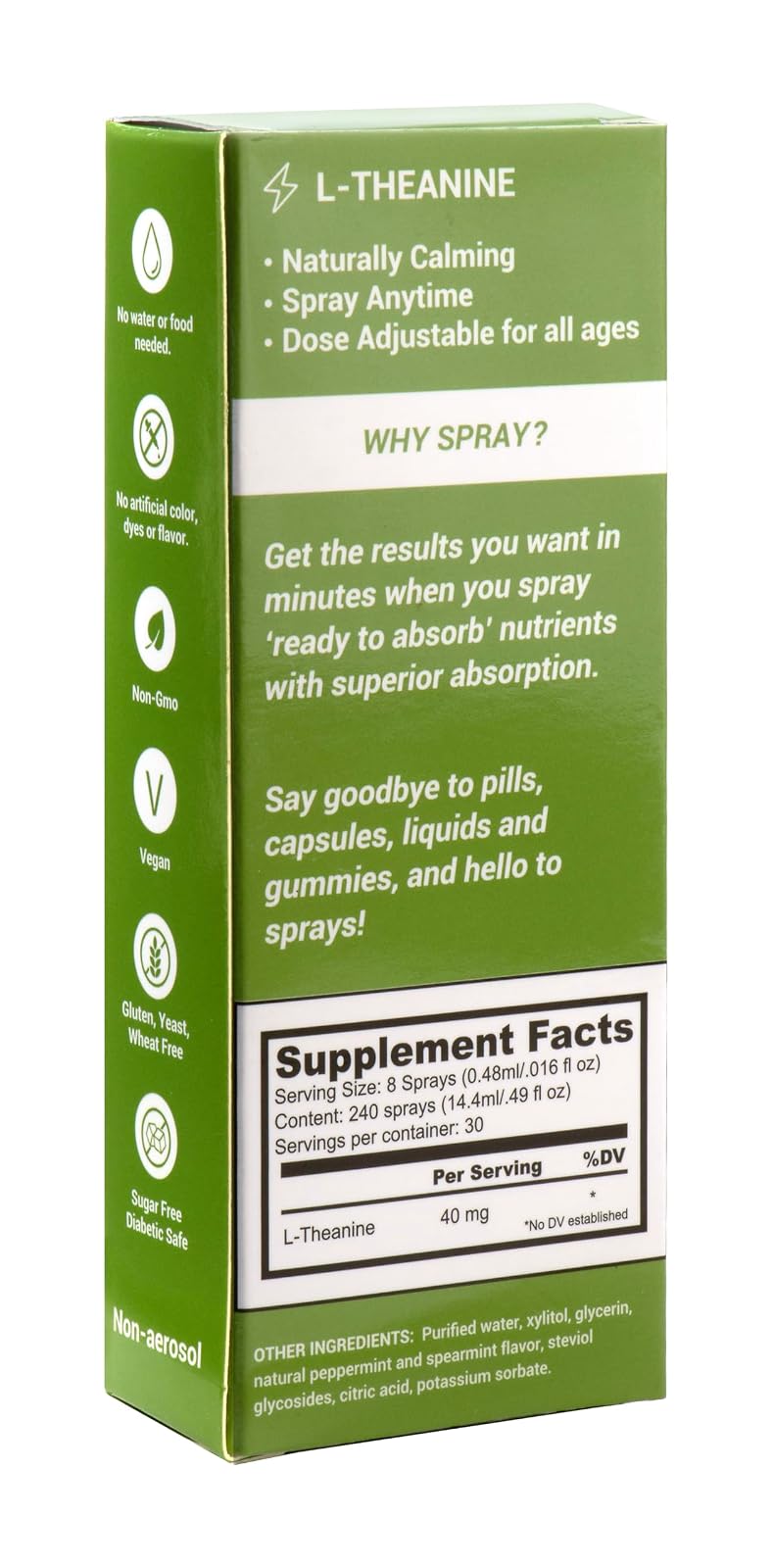 natural stress relief L-Theanine spray