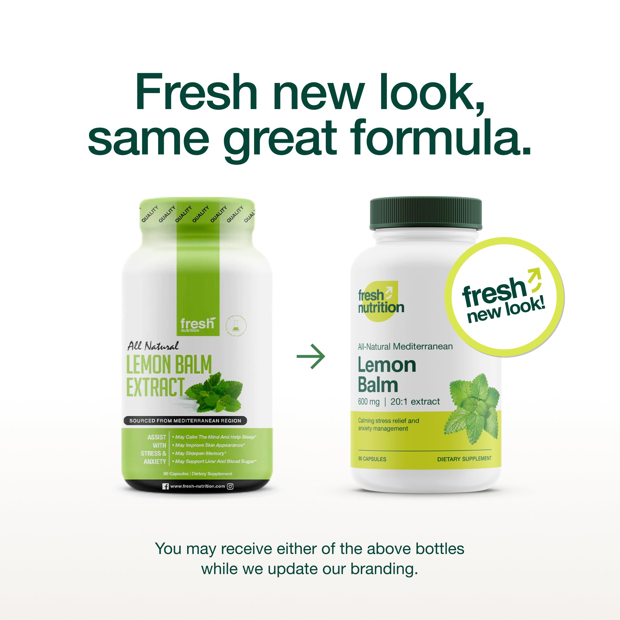 natural stress relief lemon balm capsules