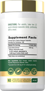 natural stress relief lemon balm