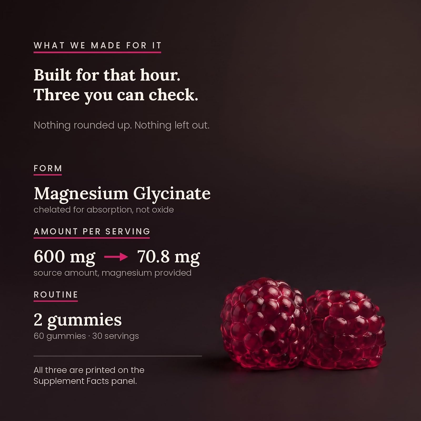 Natural stress relief magnesium gummies