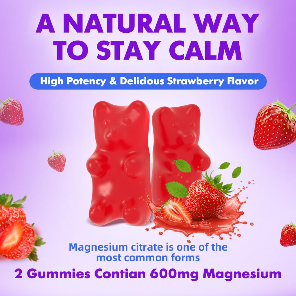 Natural stress relief magnesium gummies