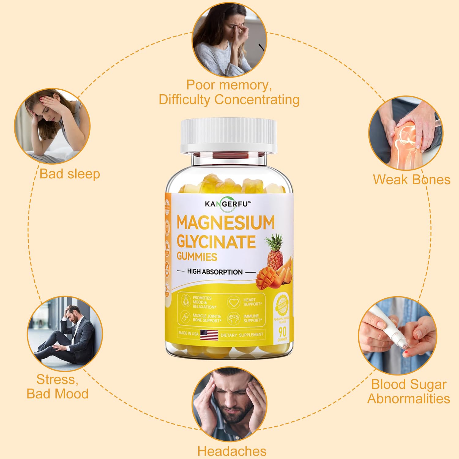 Natural stress relief magnesium supplement