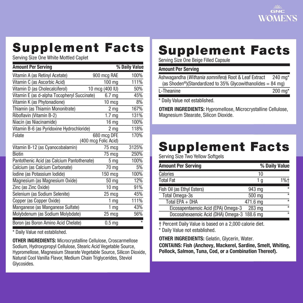 Natural stress relief multivitamin for women