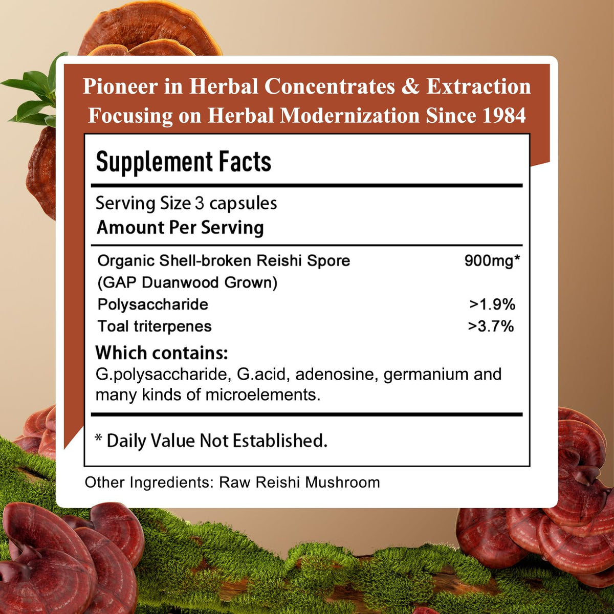 Natural stress relief Reishi supplement