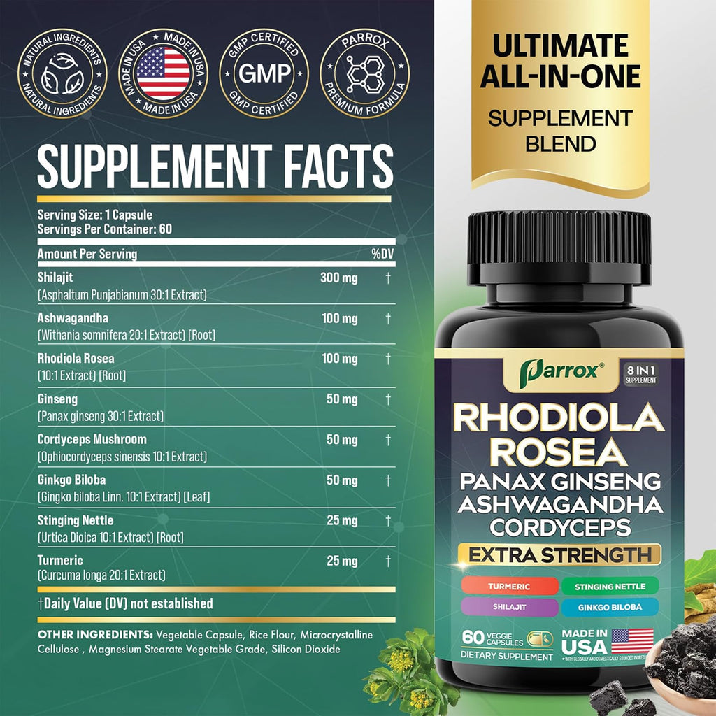 natural stress relief rhodiola capsules