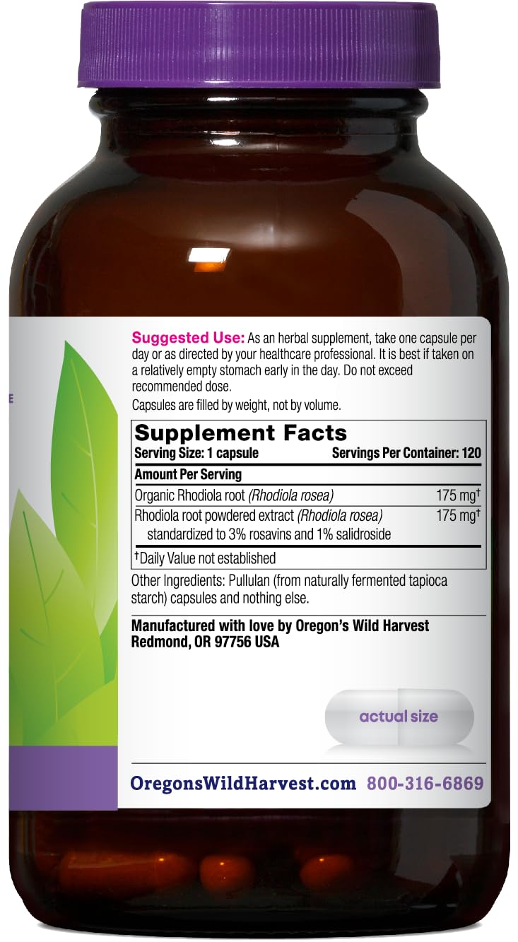 natural stress relief rhodiola supplement