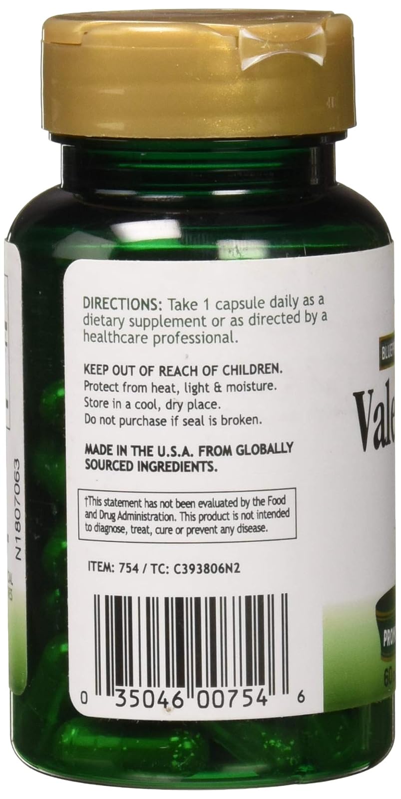 natural stress relief Valerian capsules