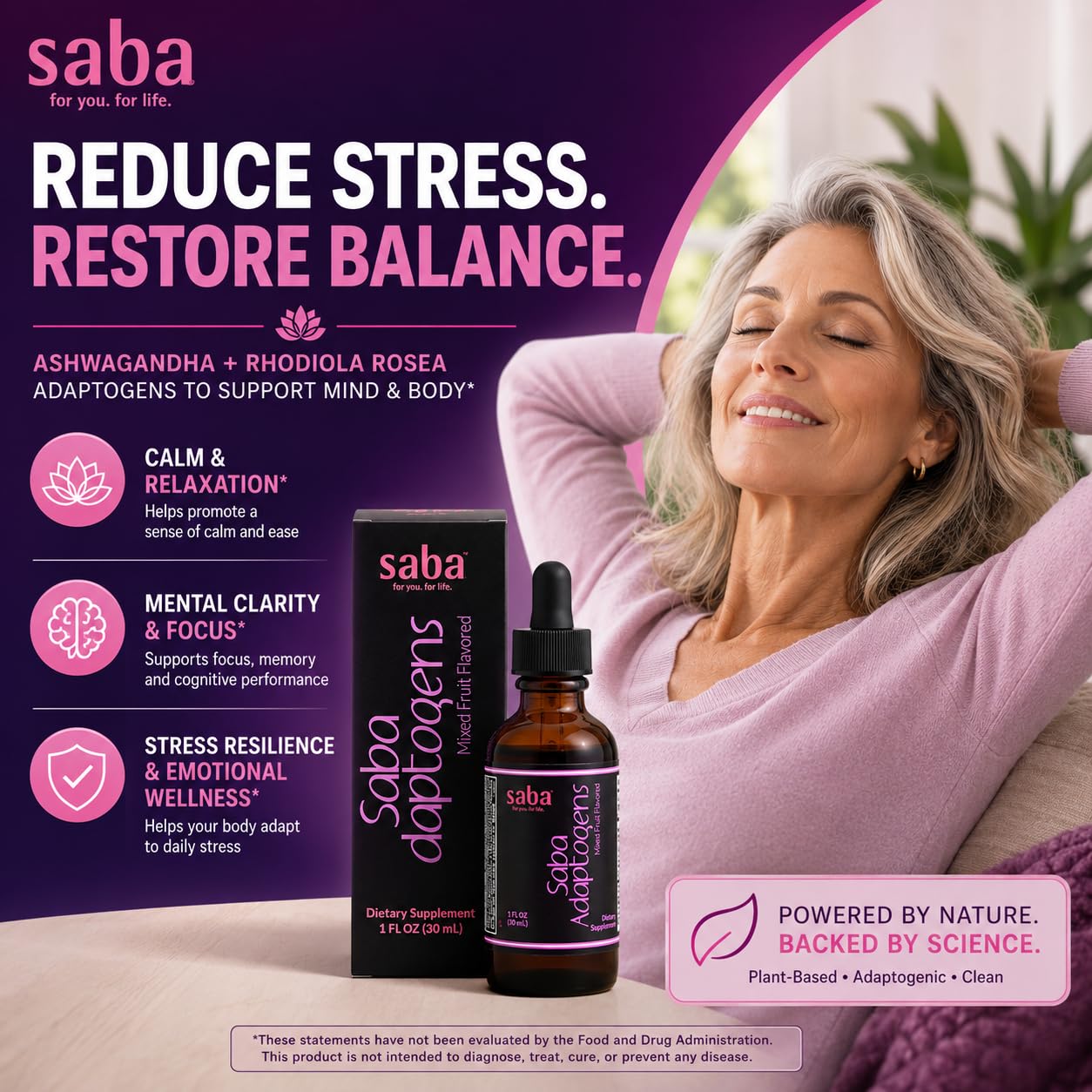 natural stress relief with adaptogen blend
