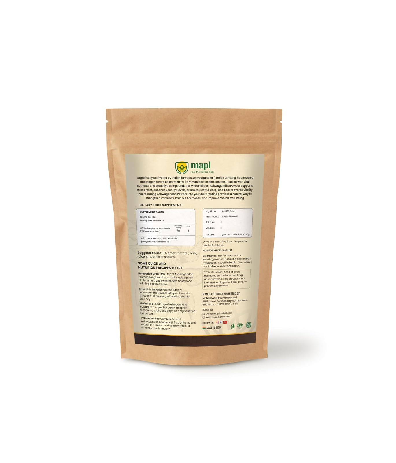 Natural stress relief with ashwagandha