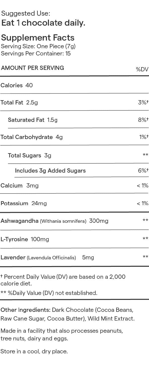 natural stress relief with chocolate supplements
