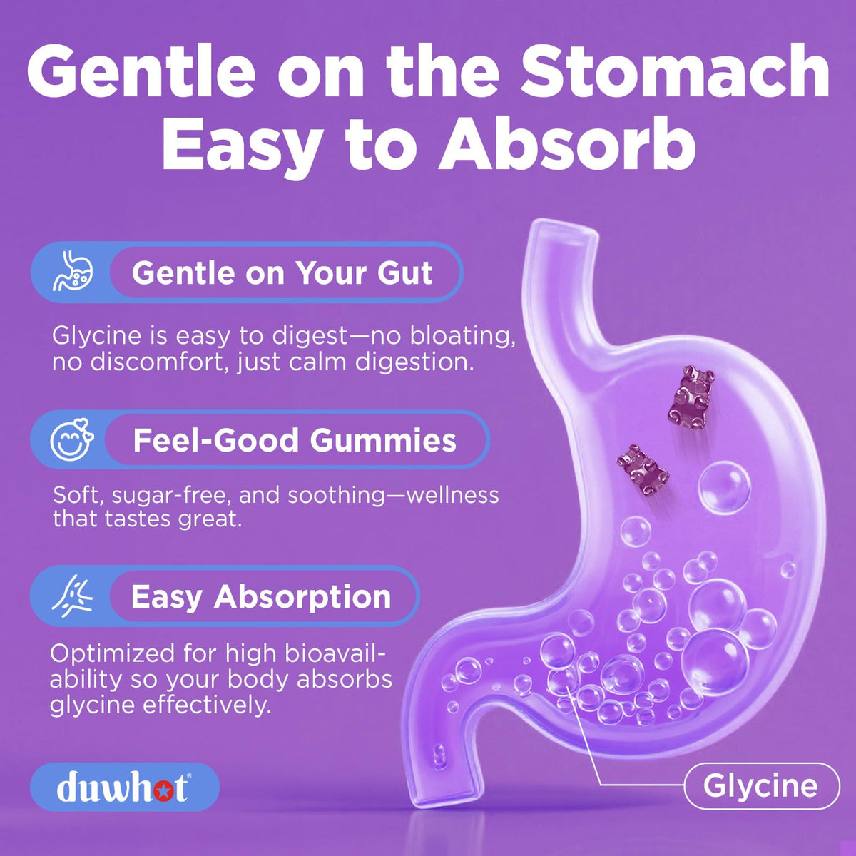 Natural stress relief with glycine