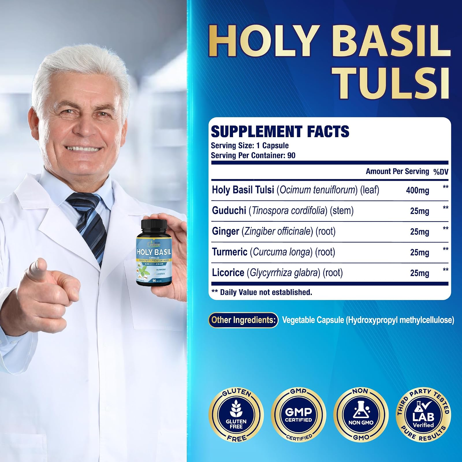 natural stress relief with Holy Basil