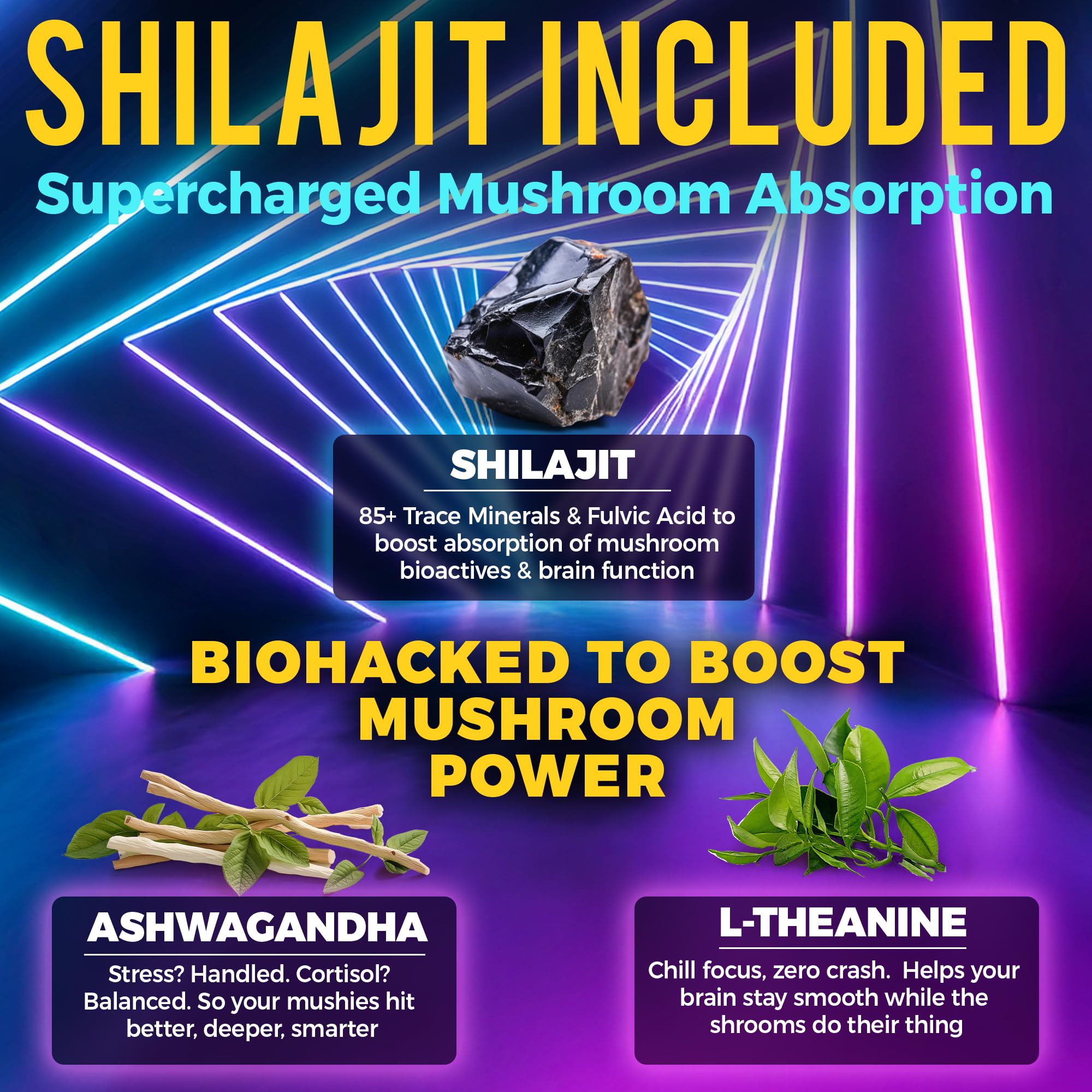 natural stress relief with mushroom extract