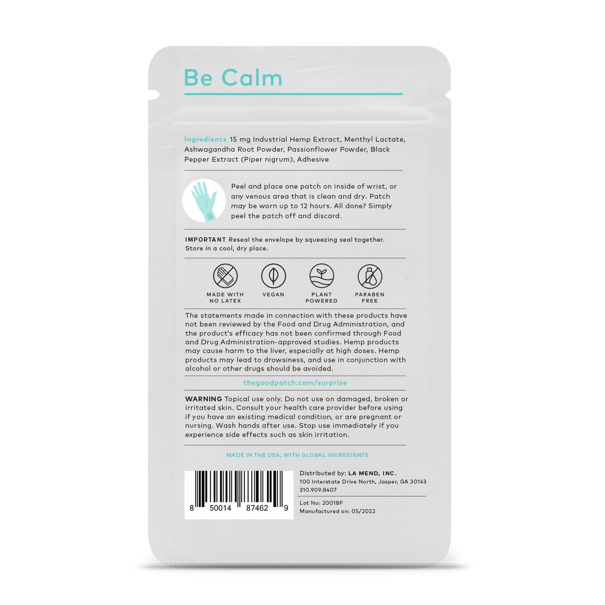 natural stress relief with patches
