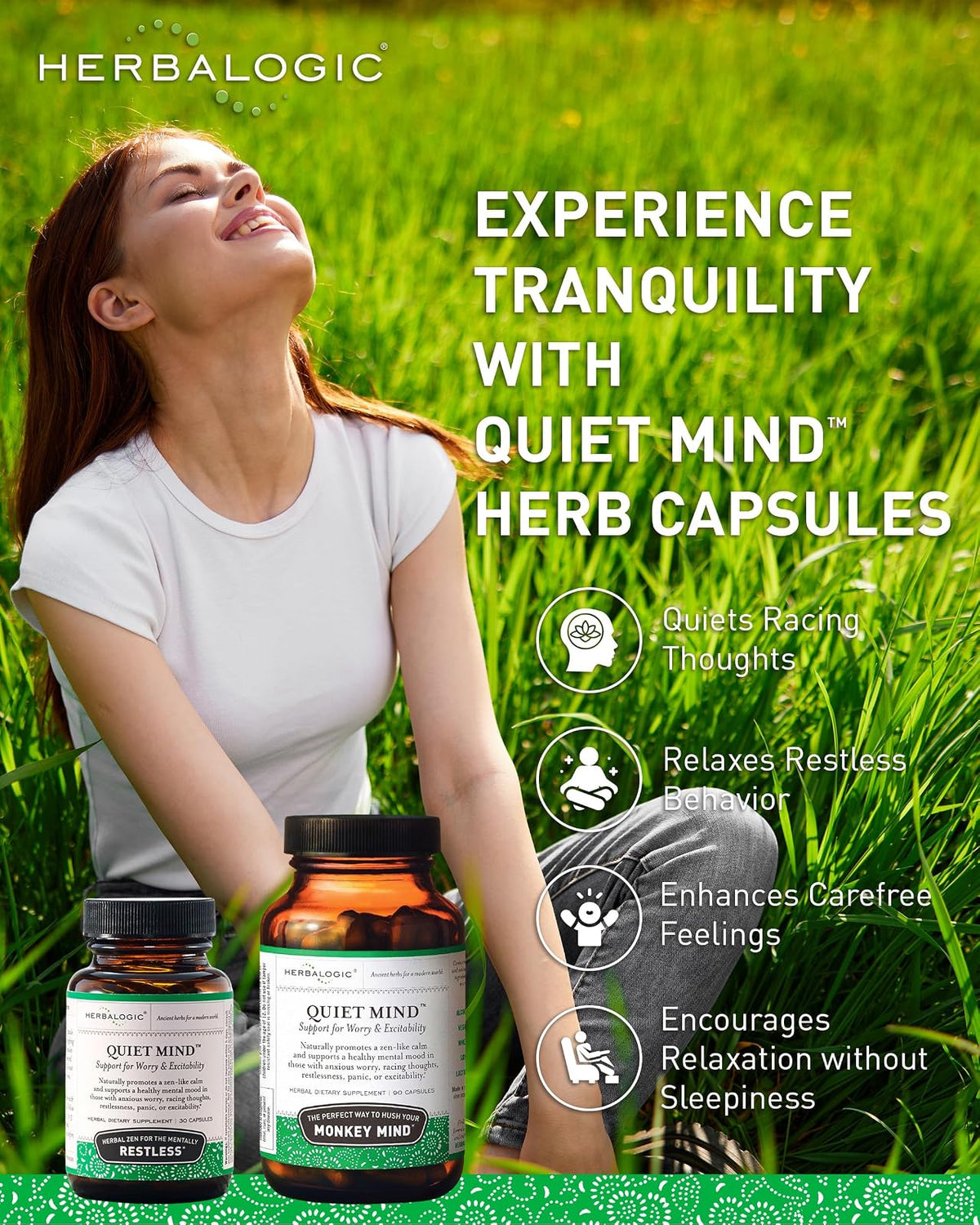 Natural stress relief with Quiet Mind herbs