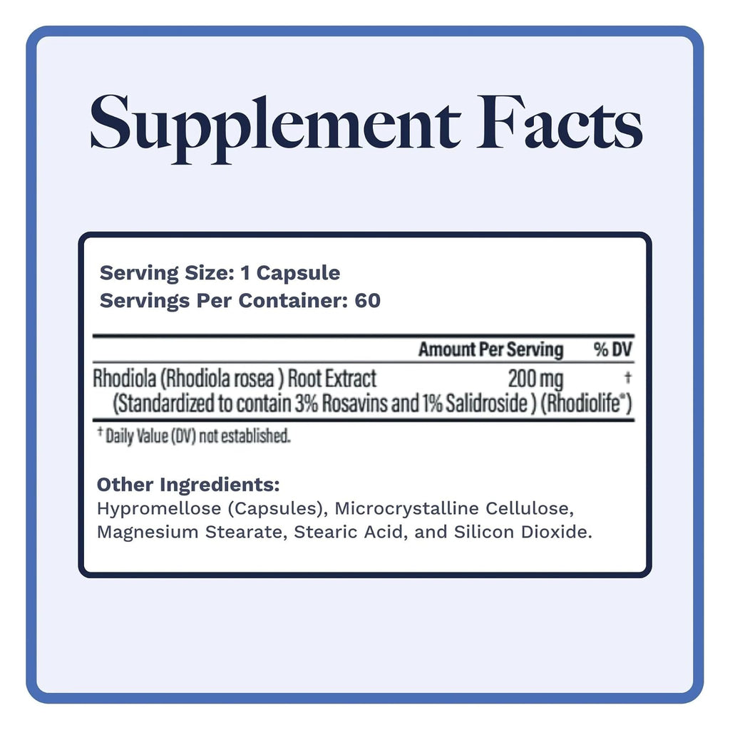 natural stress relief with Rhodiola