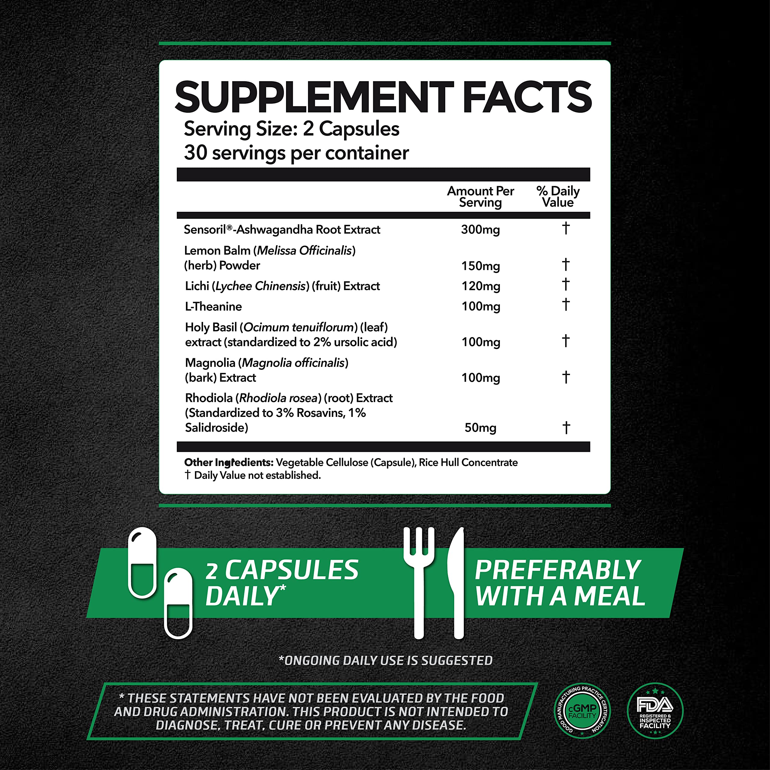 natural stress support blended vitamin & mineral supplements