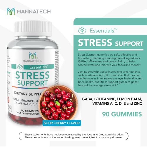 Natural stress support gummies for adults