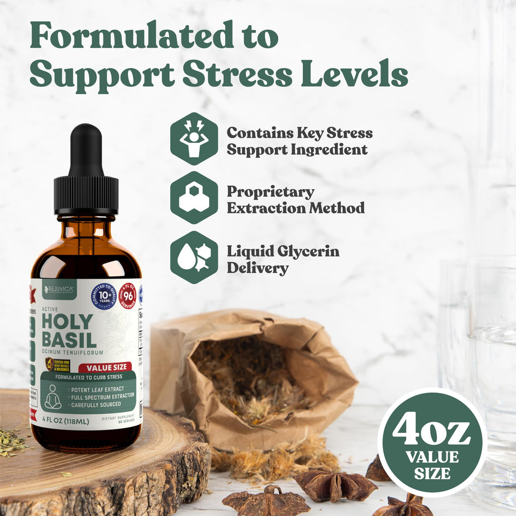 natural stress support holy basil