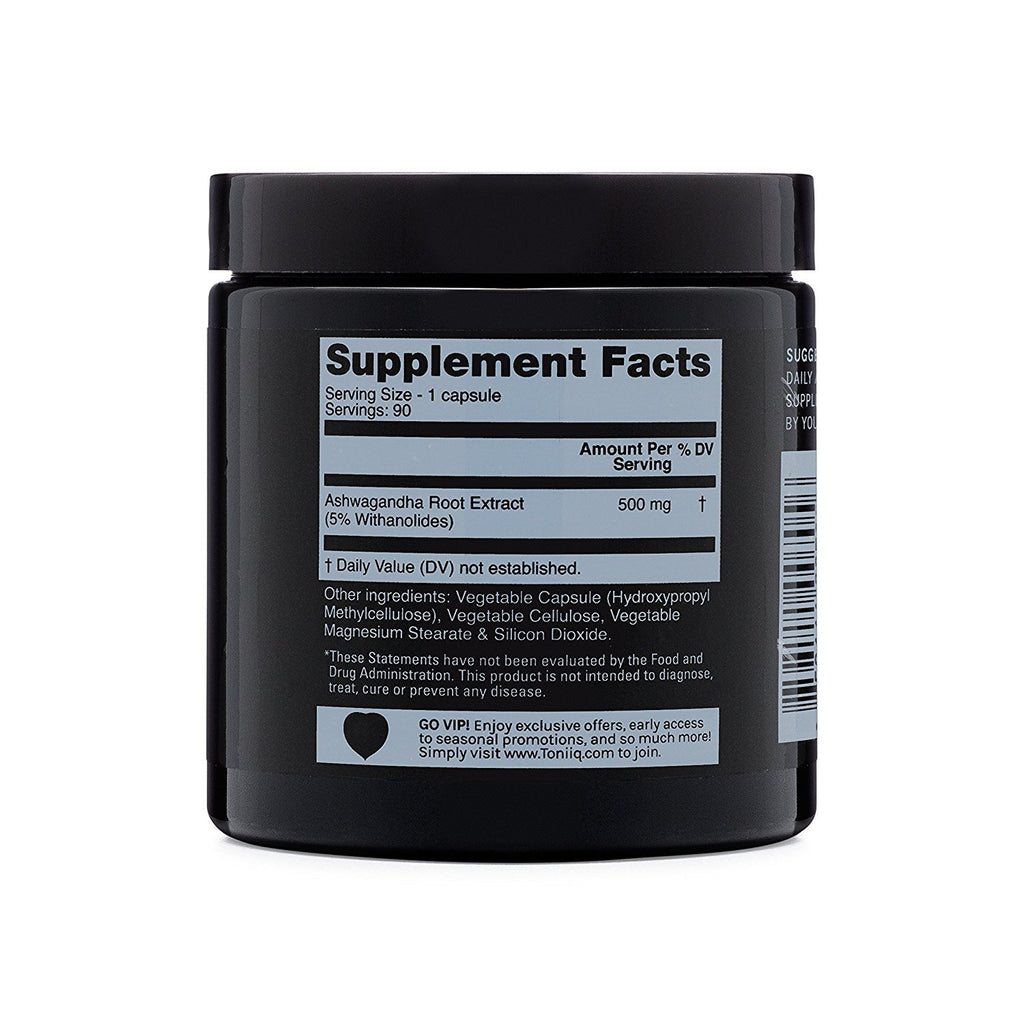 natural stress support with Toniiq Ashwagandha