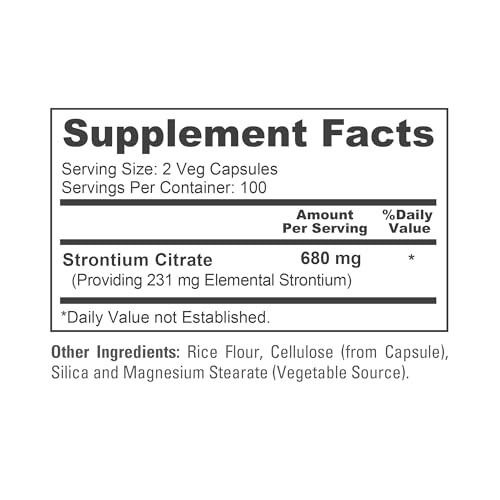 natural strontium citrate supplement