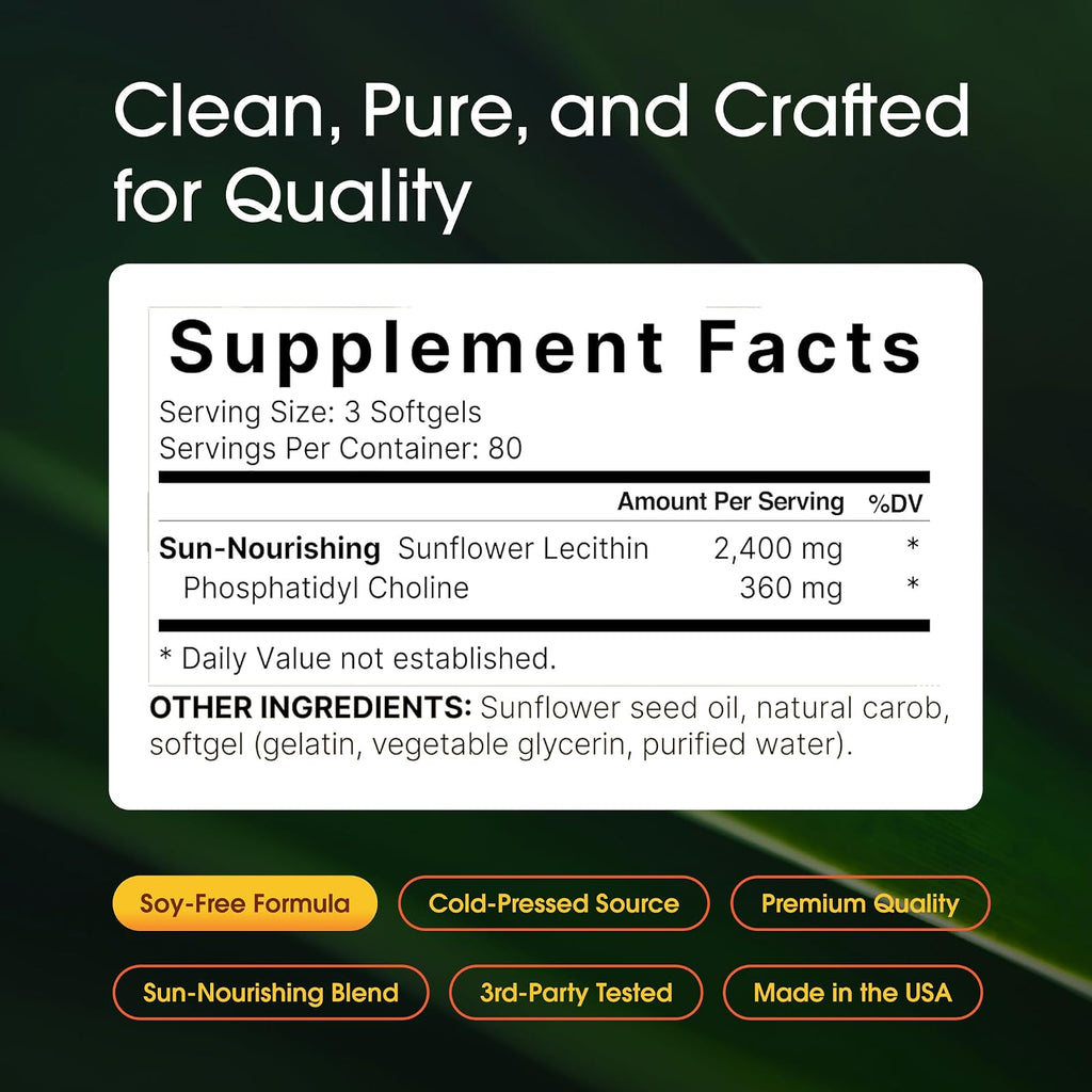 natural sunflower lecithin for brain health