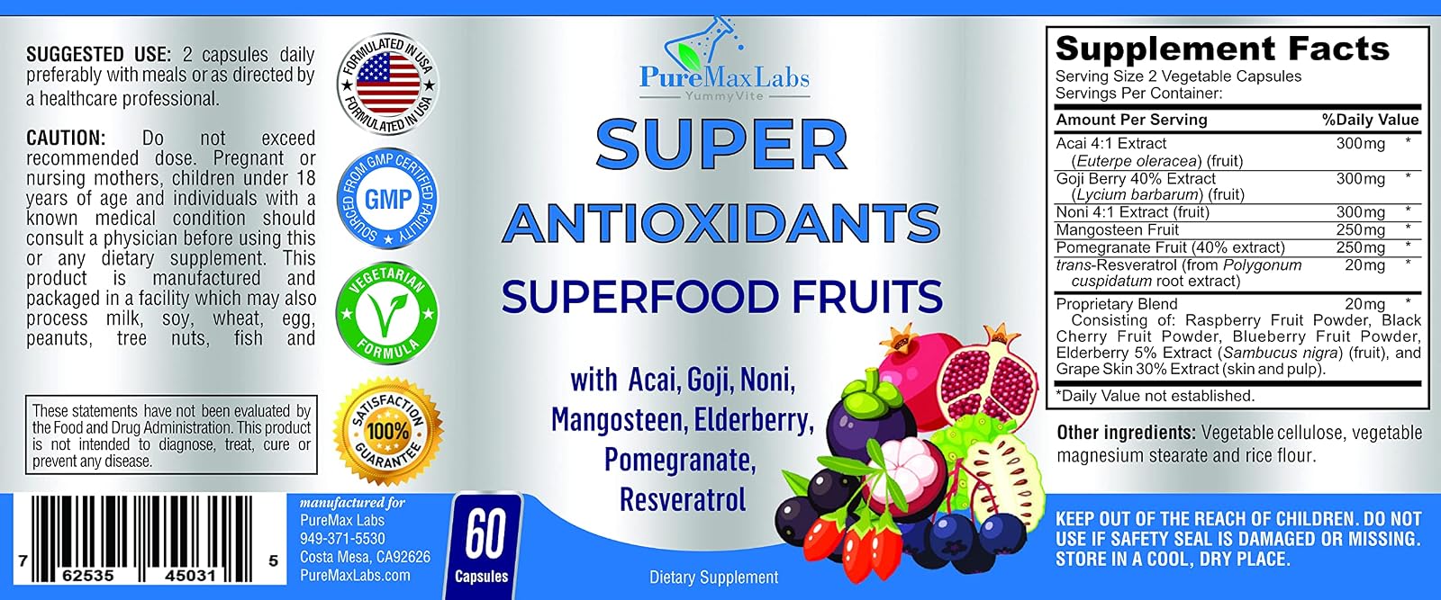 natural Super Antioxidant fruit supplement