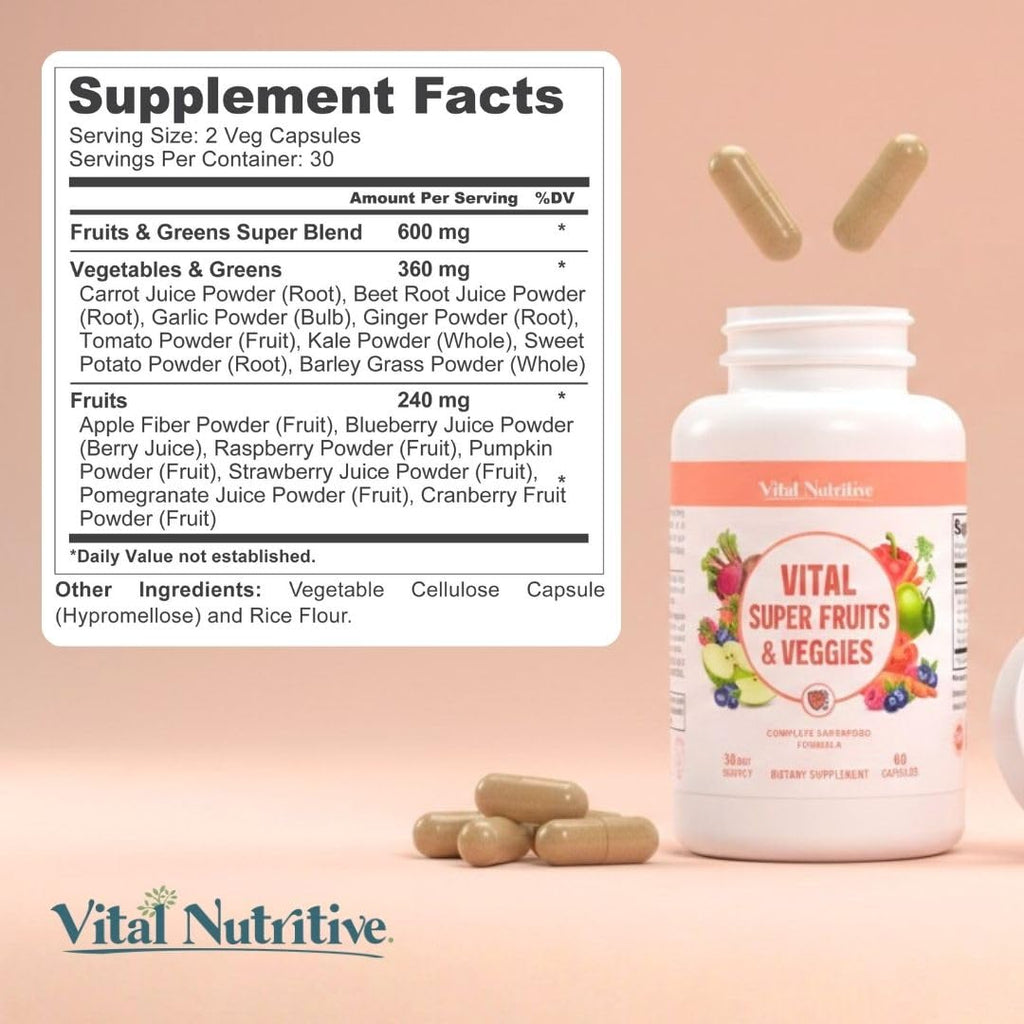 natural super fruits and veggies capsules