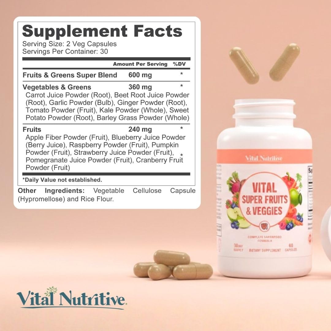 natural super fruits and veggies capsules