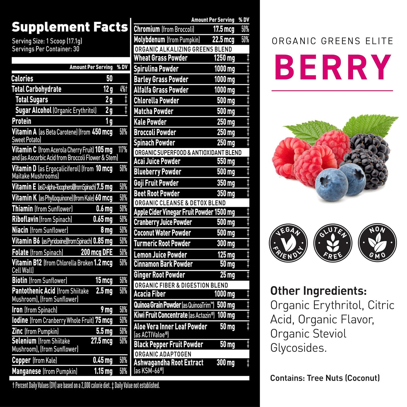natural superfood powder with vitamins