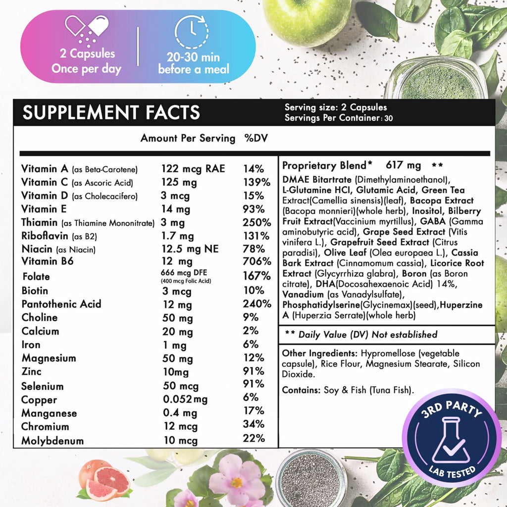 Natural supplements for cognitive health