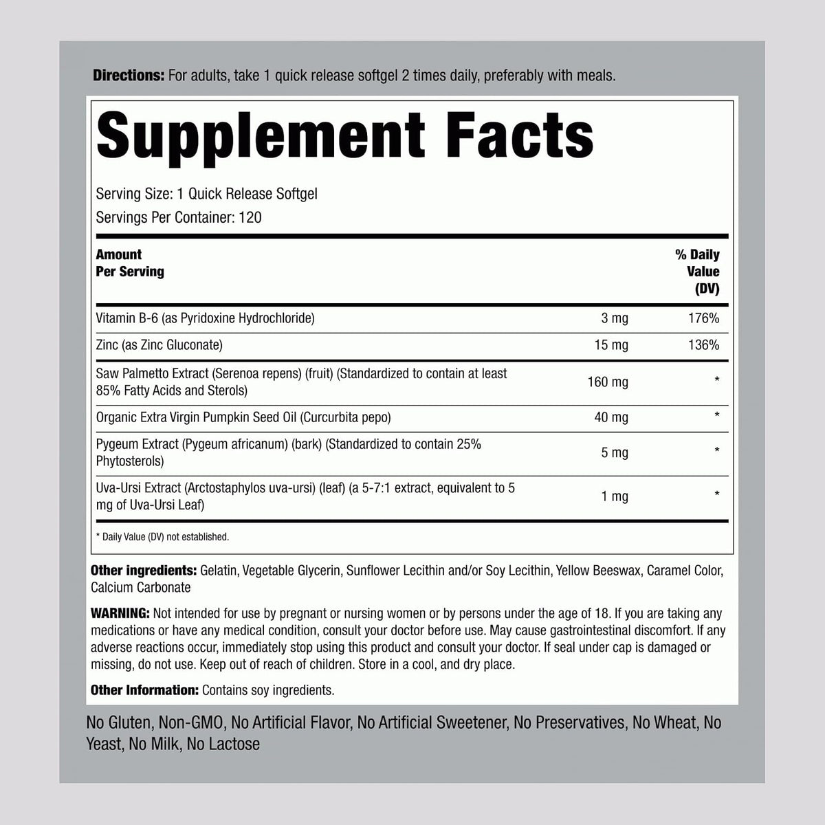 Natural support for prostate health
