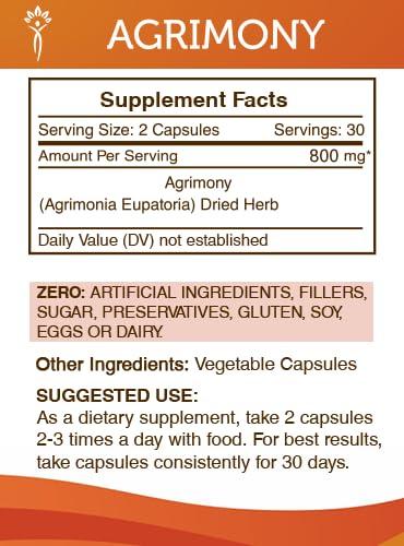 natural support with Agrimony capsules