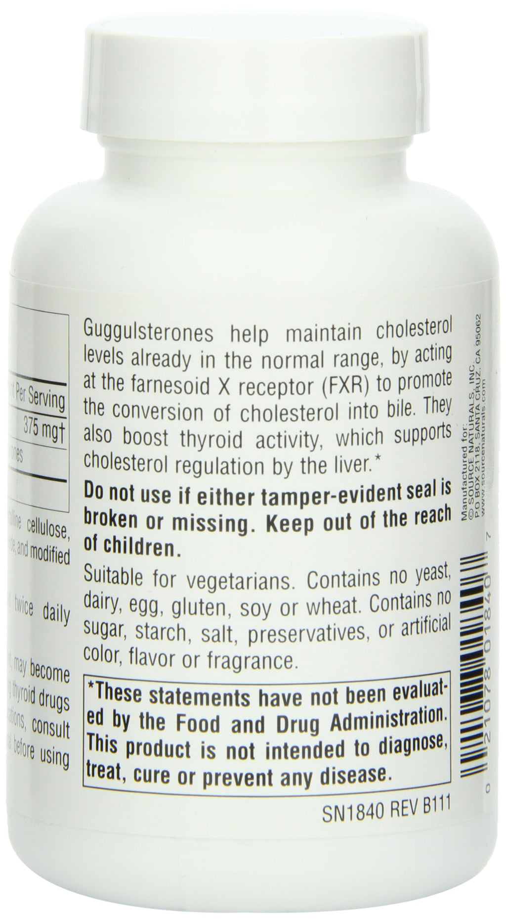 natural support with Guggulsterones tablets
