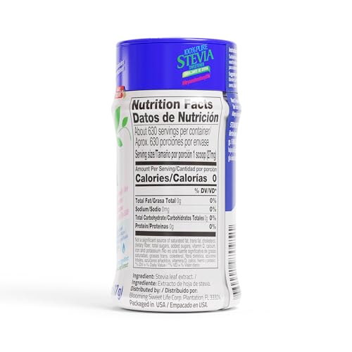 natural sweetening with pure stevia powder