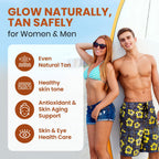 Natural tanning gummies for glowing skin