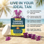 Natural tanning gummies for radiant complexion