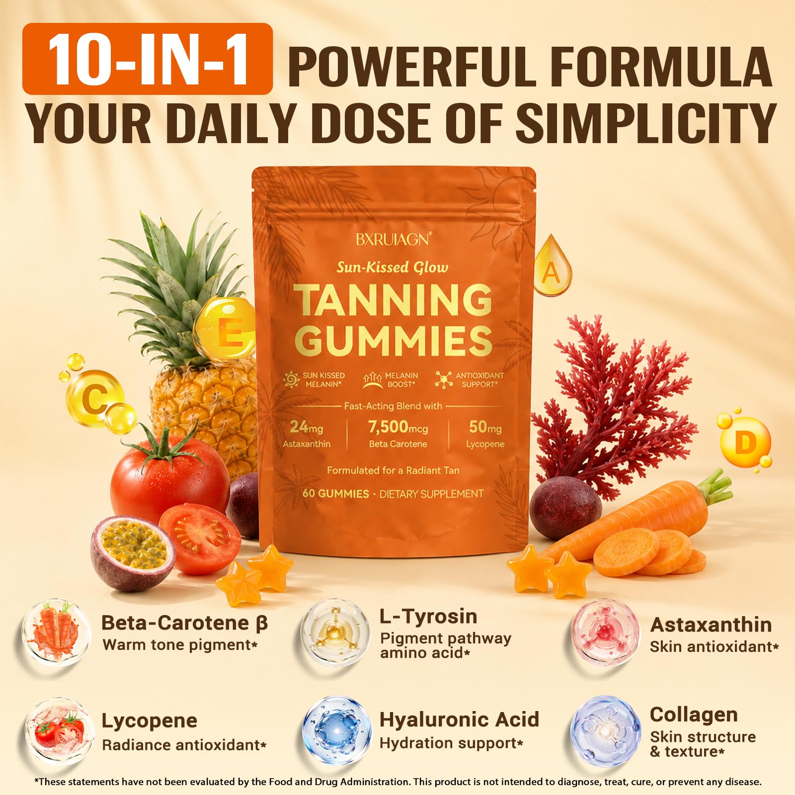 natural tanning supplement with astaxanthin